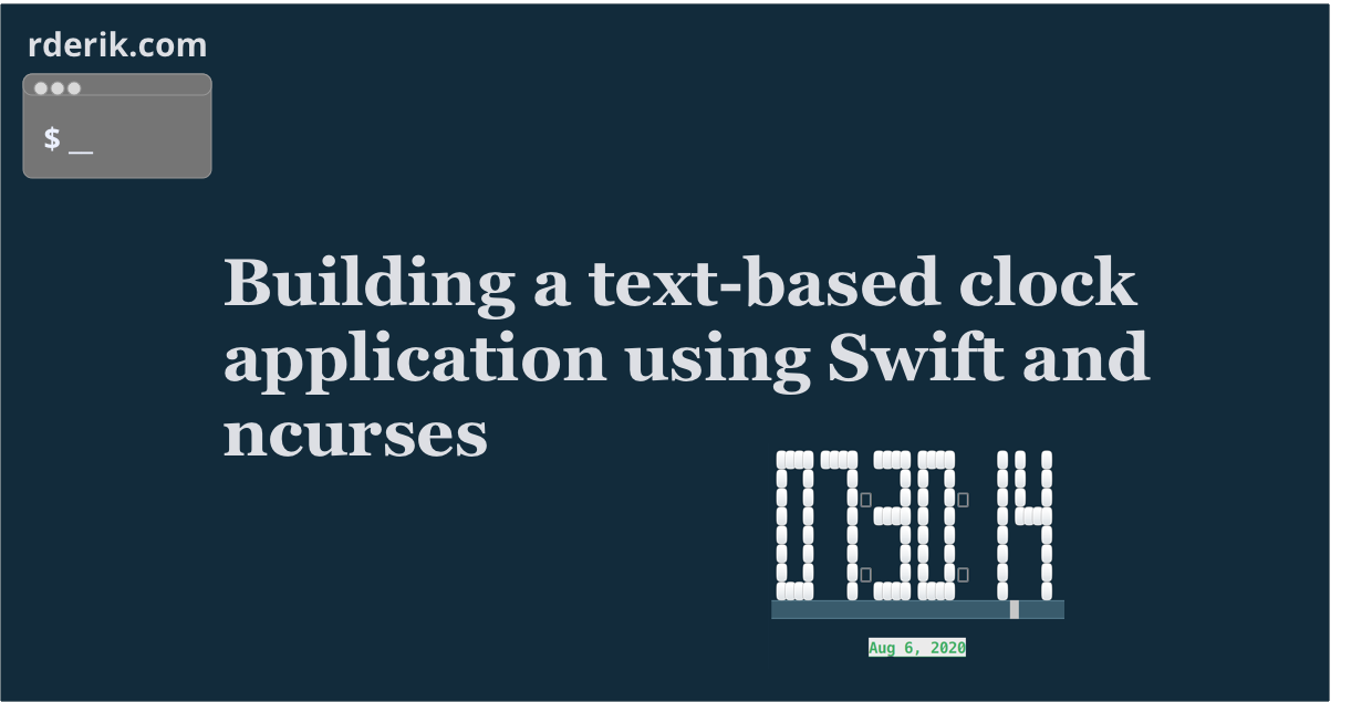 Building a text-based application using Swift and ncurses